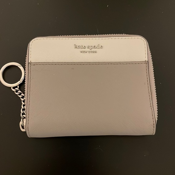 kate spade | Bags | Kate Spade Grey And Cream Wallet | Poshmark